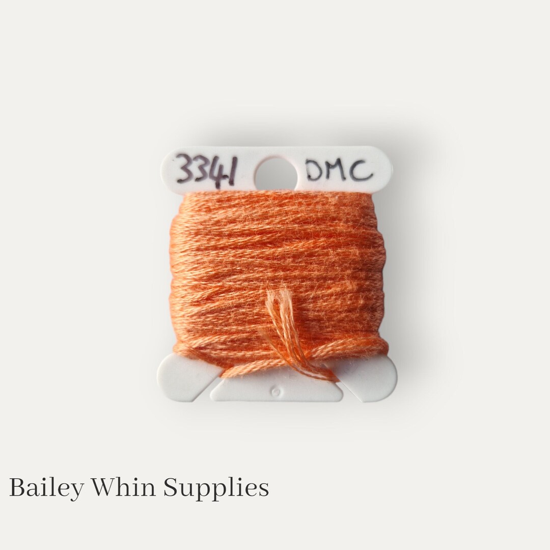 DMC 3341 Orange Stranded Cotton Thread for Hand Embroidery or Cross Stitch - Etsy UK