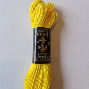 Anchor 290 Yellow Coton a Broder Thread, Cotton Twisted Thread for Hand ...