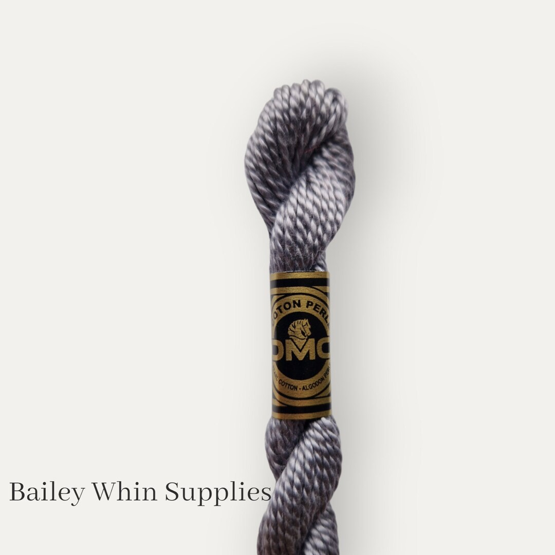 DMC 414 Grey Perle Thread, DMC Perle Coton Size 3, Cotton Twisted ...