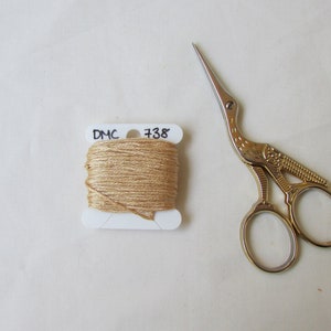 DMC 738 Light Brown Stranded Cotton Thread for Hand Embroidery or Cross Stitch - Etsy UK