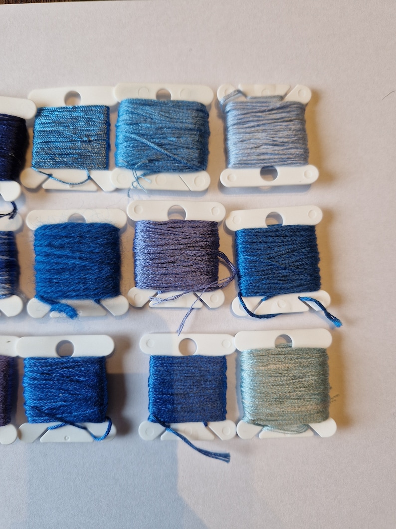 Blue Embroidery Thread Bundle, Fibre Art Bundle, Cross Stitch or ...