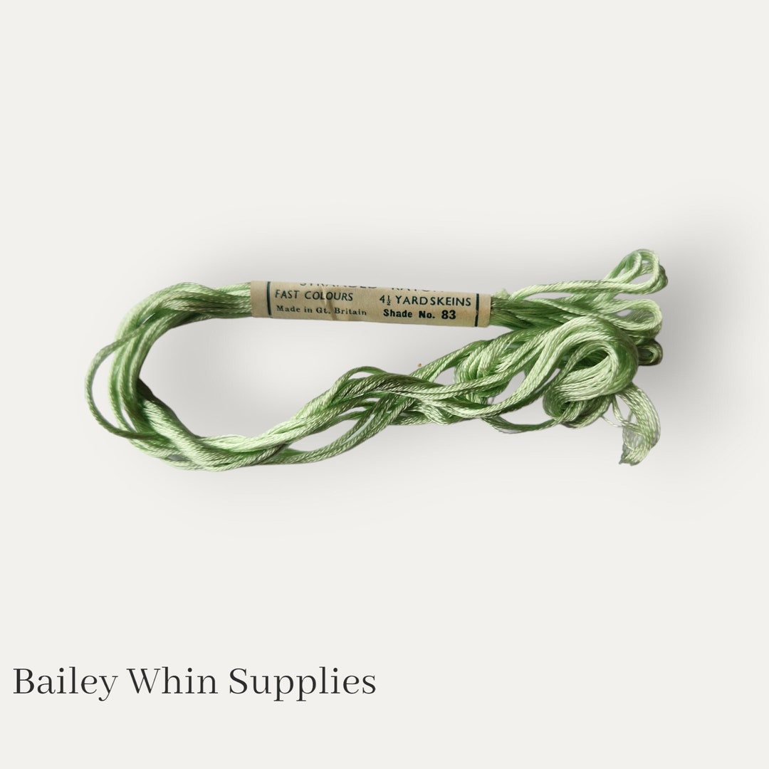 Vintage Green Rayon Embroidery Thread (83), Pearsall's Sheba Stranded ...