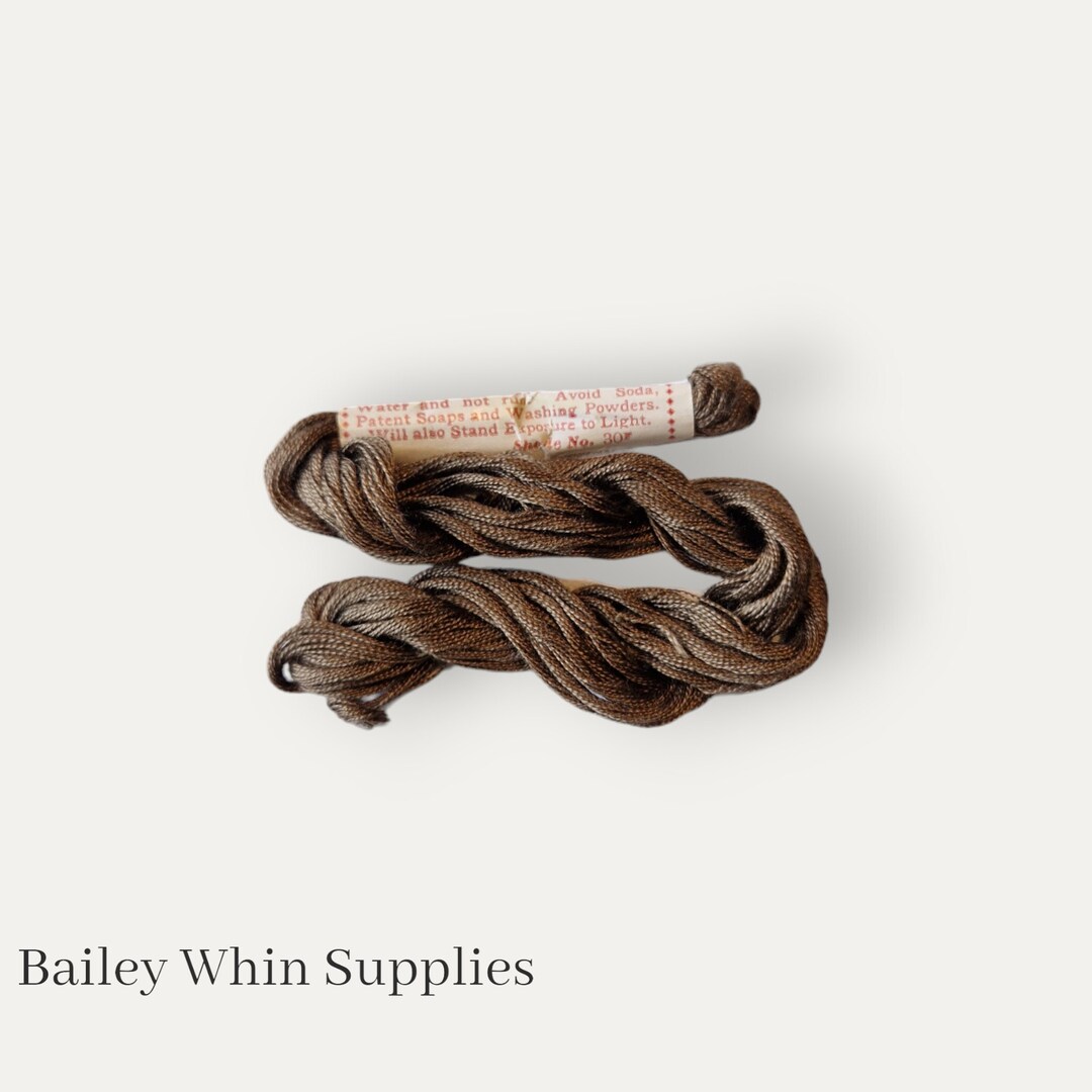 Vintage Dark Brown Embroidery Silk, Pearsall's Filoselle Silk Floss ...