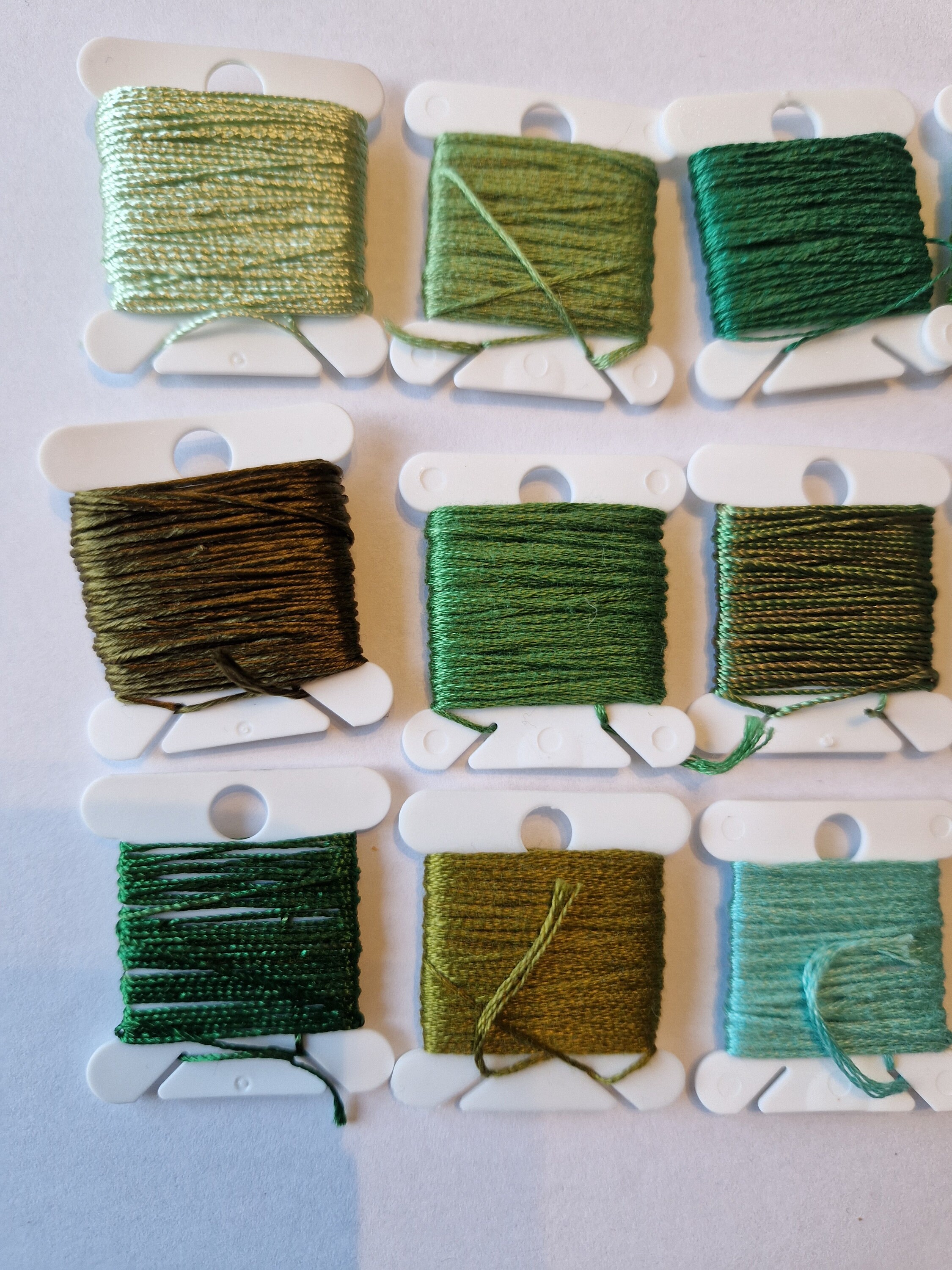 Green Embroidery Thread Bundle, Fibre Art Bundle, Cross Stitch or ...