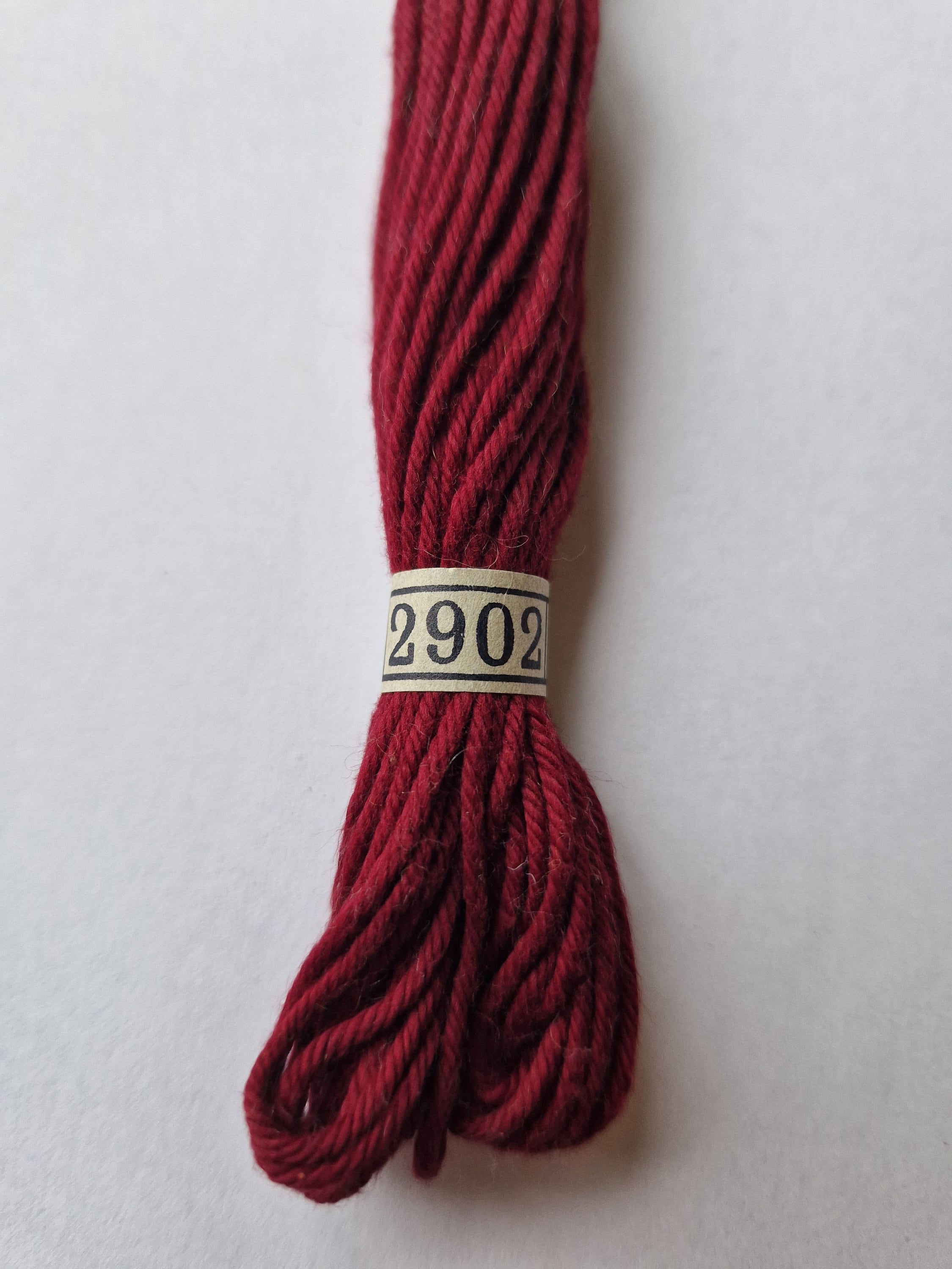 DMC 2902 Dark Red Soft Cotton Yarn, Retors Matte Needlepoint Tapestry ...