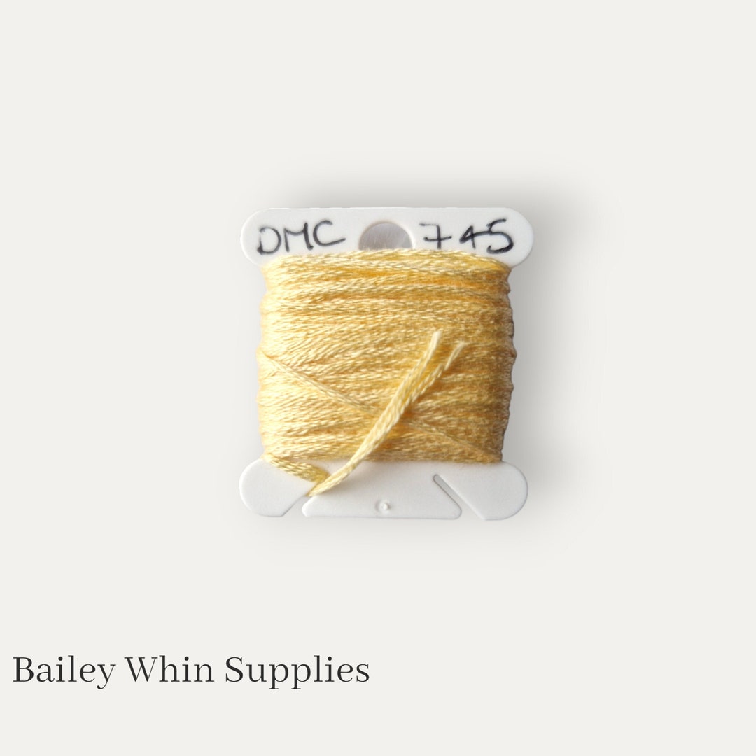 DMC 745 Light Yellow Stranded Cotton Thread for Hand Embroidery or ...