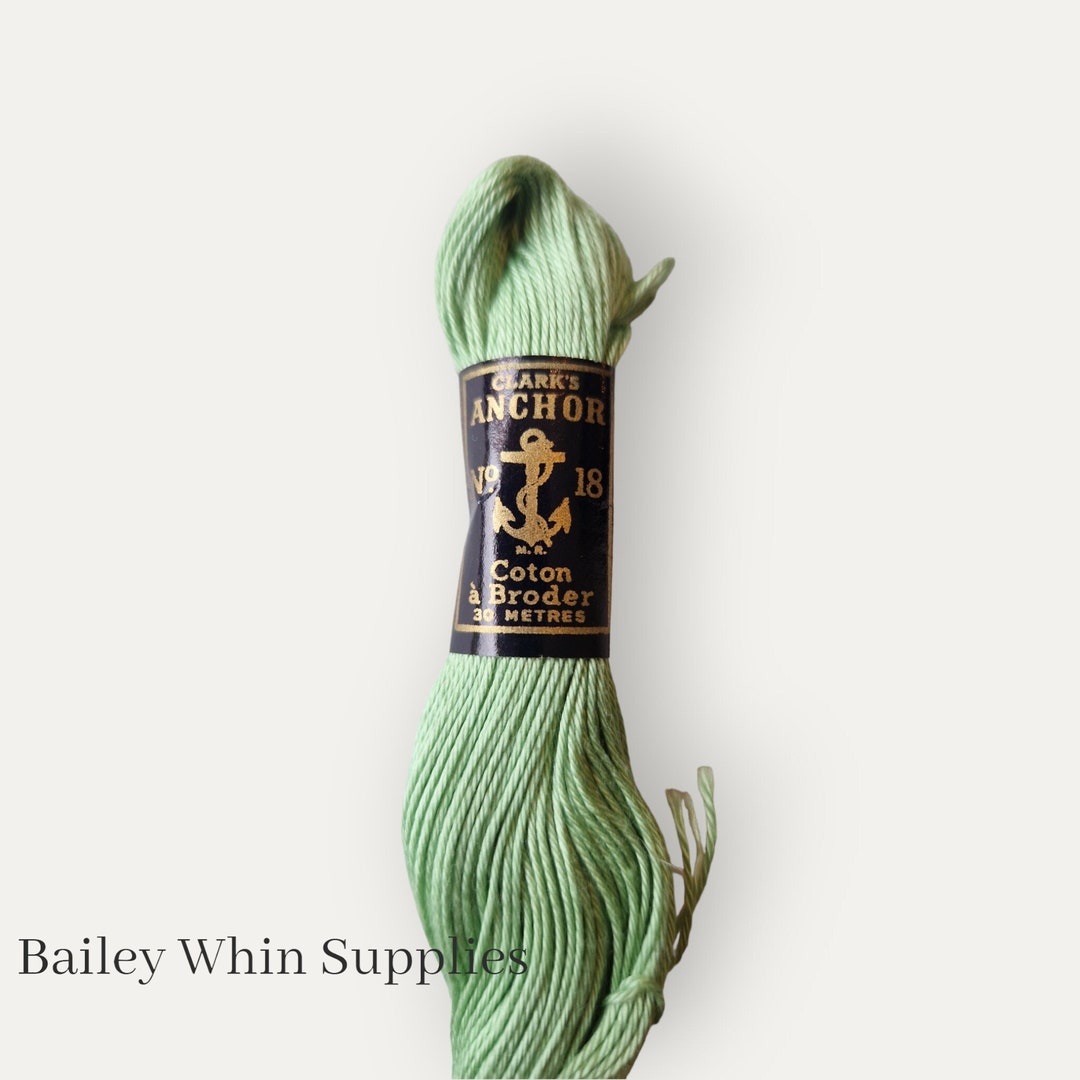 Anchor 240 Pale Green Coton a Broder Thread, Cotton Twisted Thread for ...