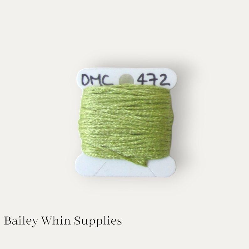 DMC 472 Green Stranded Cotton Thread for Hand Embroidery or Cross ...