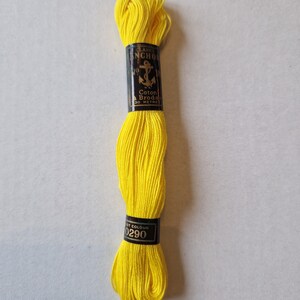 Anchor 290 Yellow Coton a Broder Thread, Cotton Twisted Thread for Hand ...