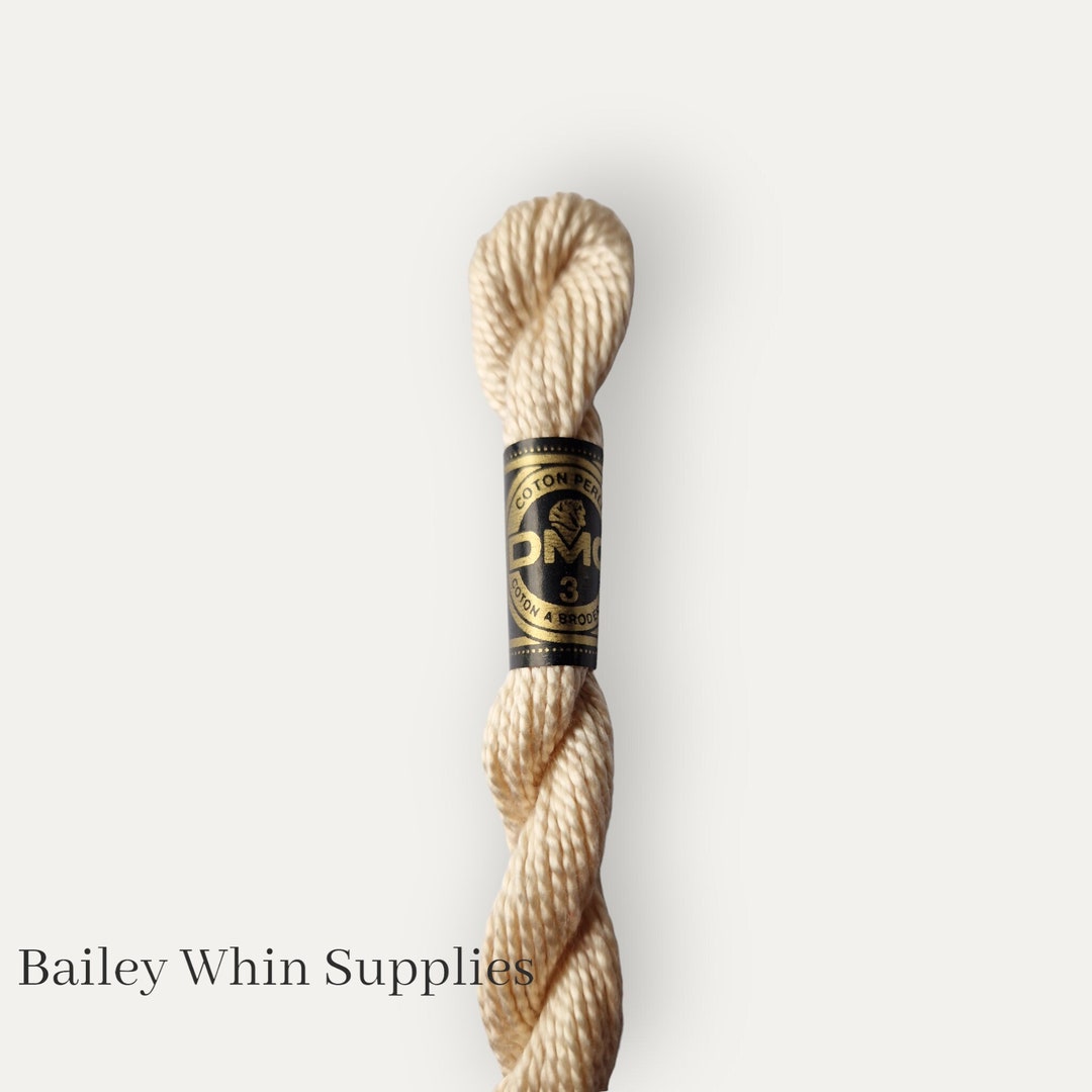 DMC 739 Pale Yellow Perle Thread, DMC Perle Coton Size 3, Cotton ...