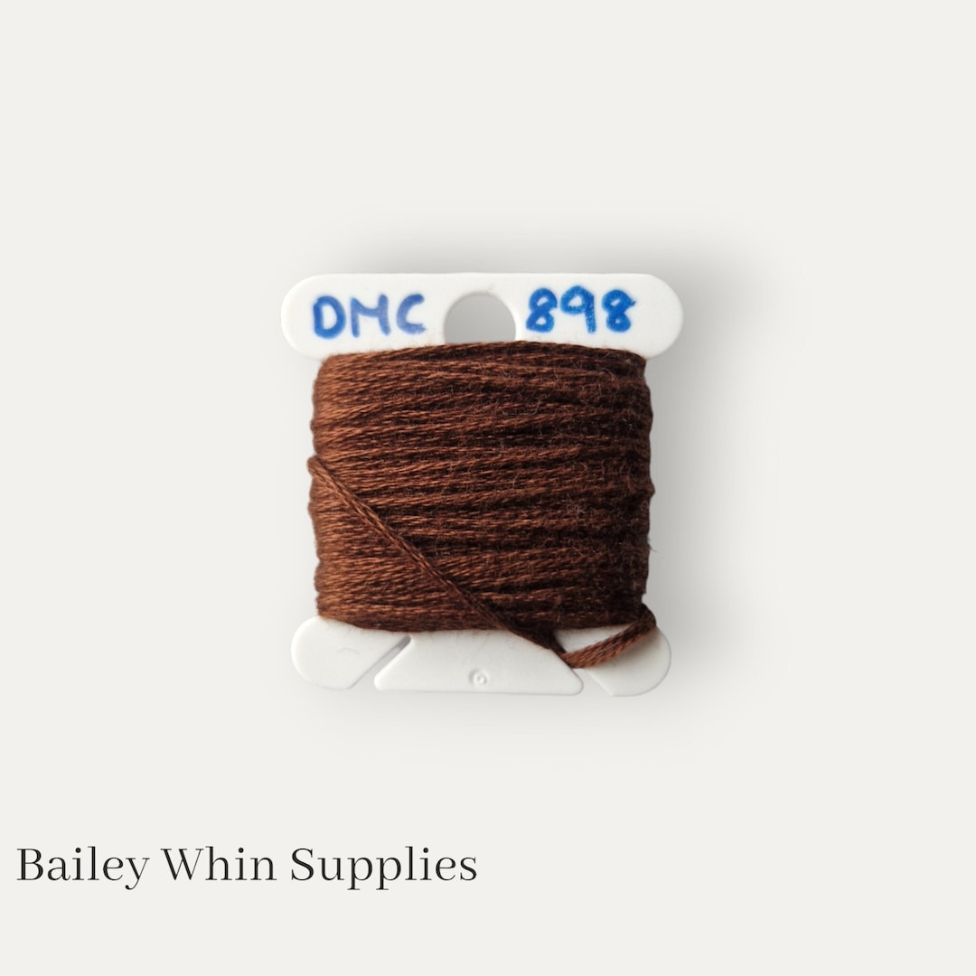 DMC 898 Dark Brown Stranded Cotton Thread for Hand Embroidery or Cross Stitch - Etsy UK