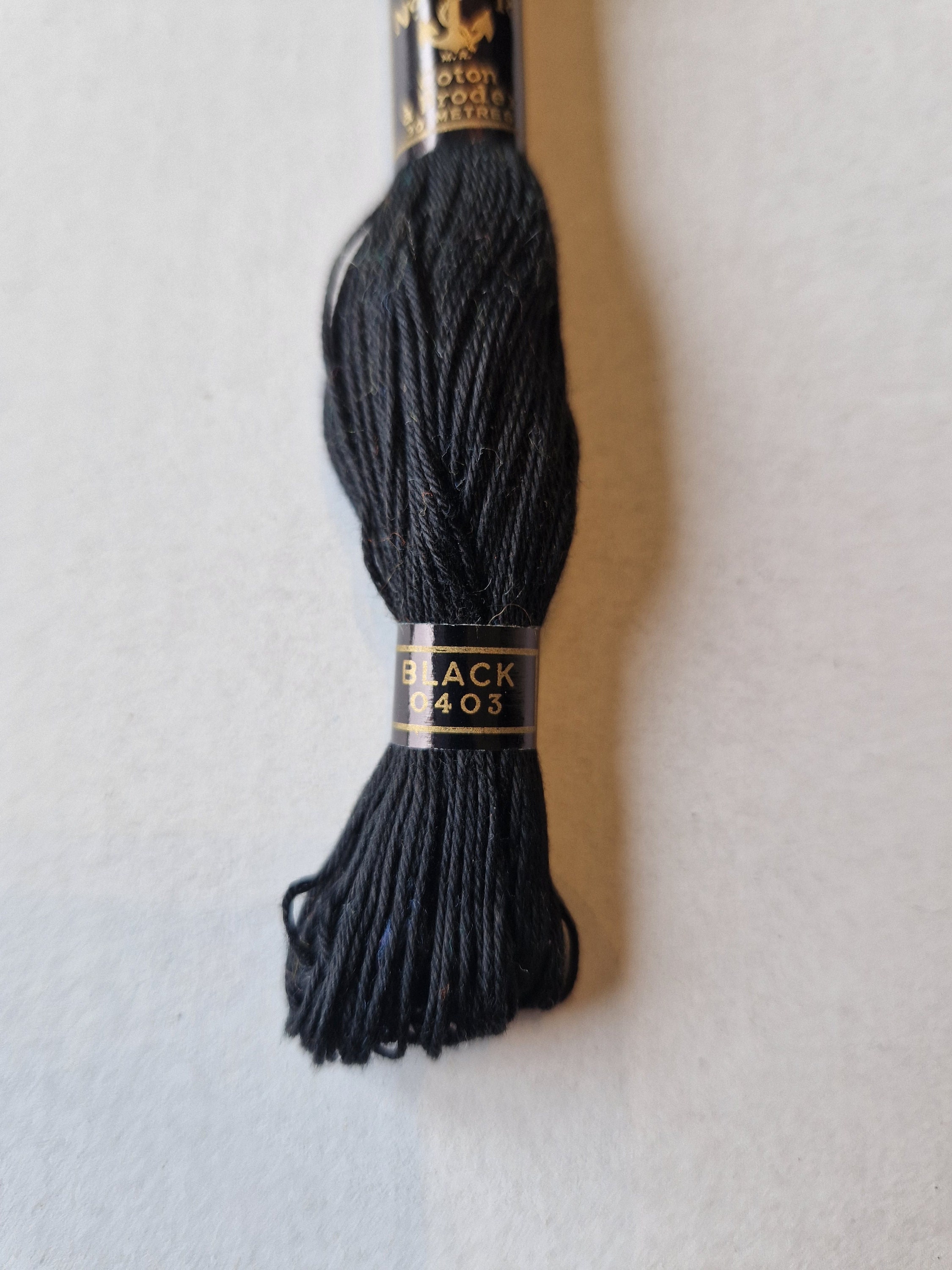 Anchor Black Coton a Broder Thread, Cotton Twisted Thread for Hand ...