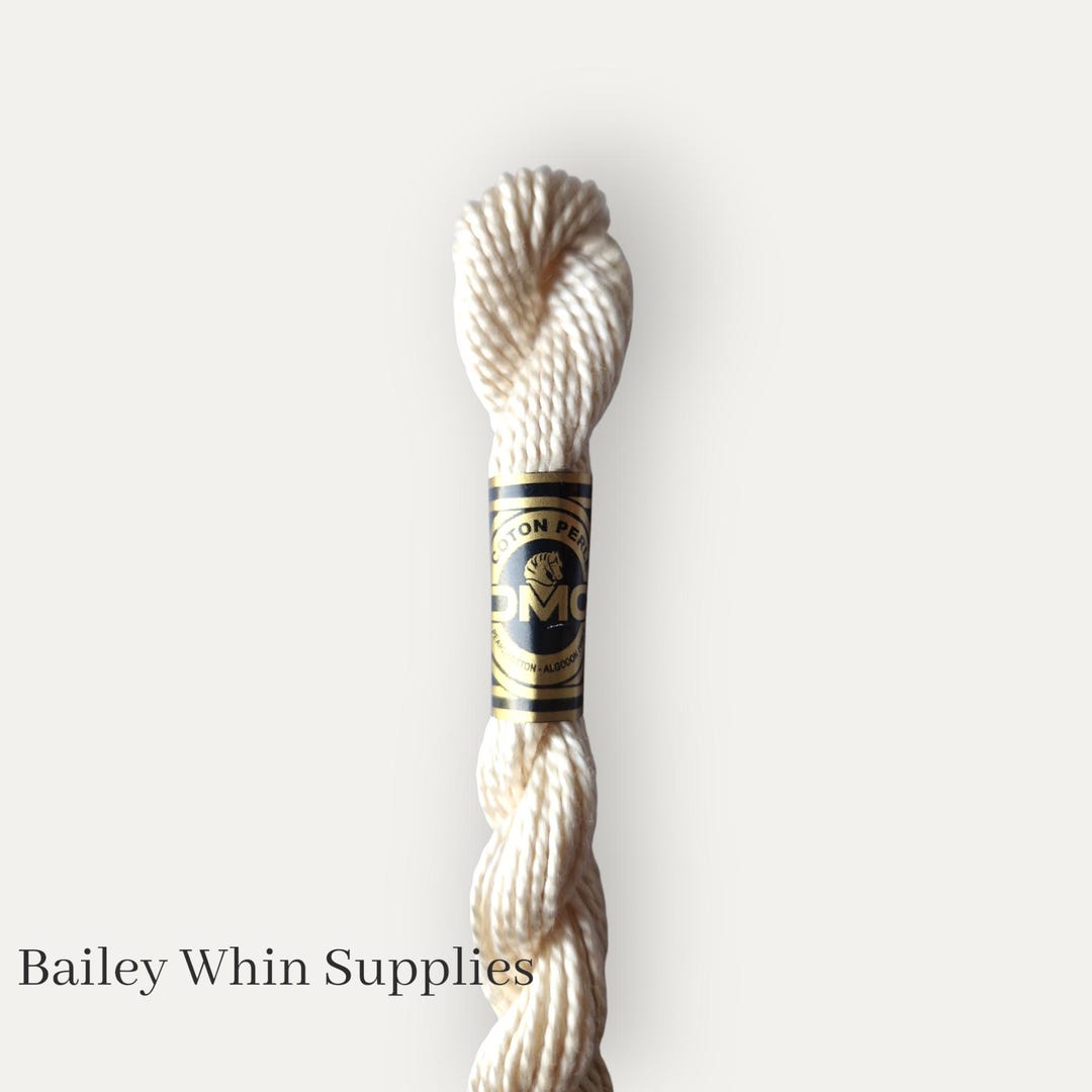DMC 712 Cream Perle Thread, DMC Perle Coton Size 3, Cotton Twisted ...