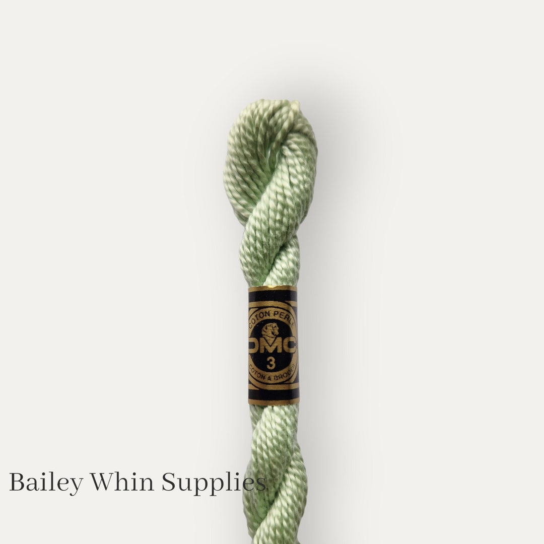 DMC 368 Green Perle Thread, DMC Perle Coton Size 3, Cotton Twisted ...