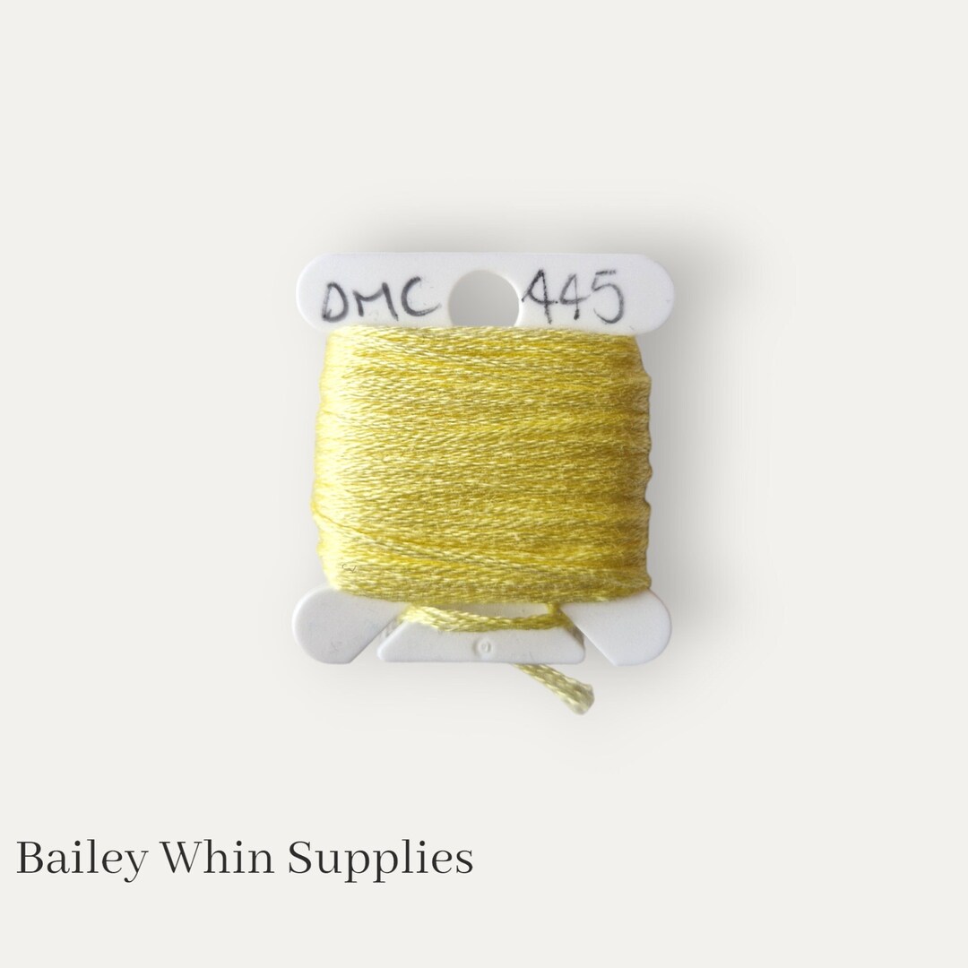 DMC 445 Yellow Stranded Cotton Thread for Hand Embroidery or Cross ...