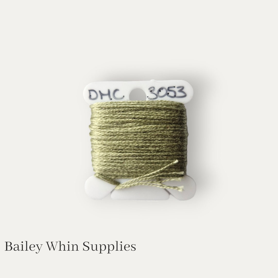 DMC 3053 Green Stranded Cotton Thread for Hand Embroidery or Cross Stitch - Etsy UK