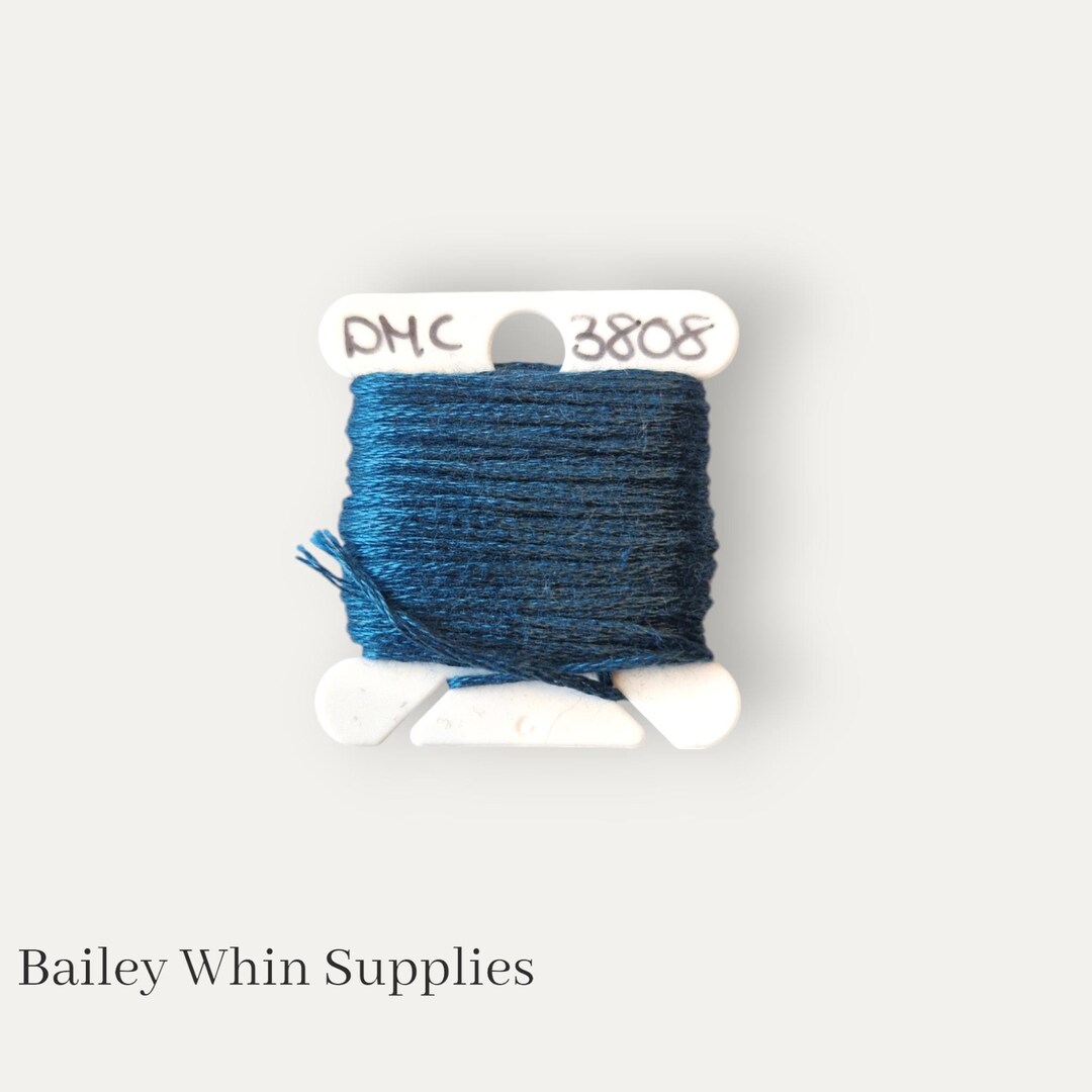 DMC 3808 Dark Blue Stranded Cotton Thread for Hand Embroidery or Cross ...