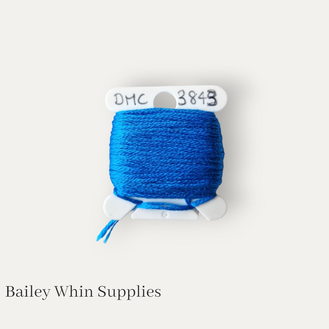 DMC 3843 Bright Blue Stranded Cotton Thread for Hand Embroidery or ...