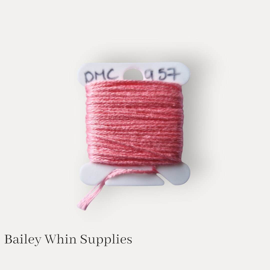 DMC 957 Pink Stranded Cotton Thread for Hand Embroidery or Cross Stitch ...