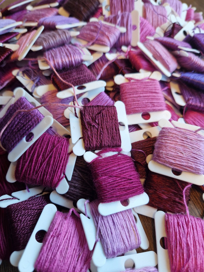Purple Embroidery Thread Bundle, Fibre Art Bundle, Cross Stitch or ...