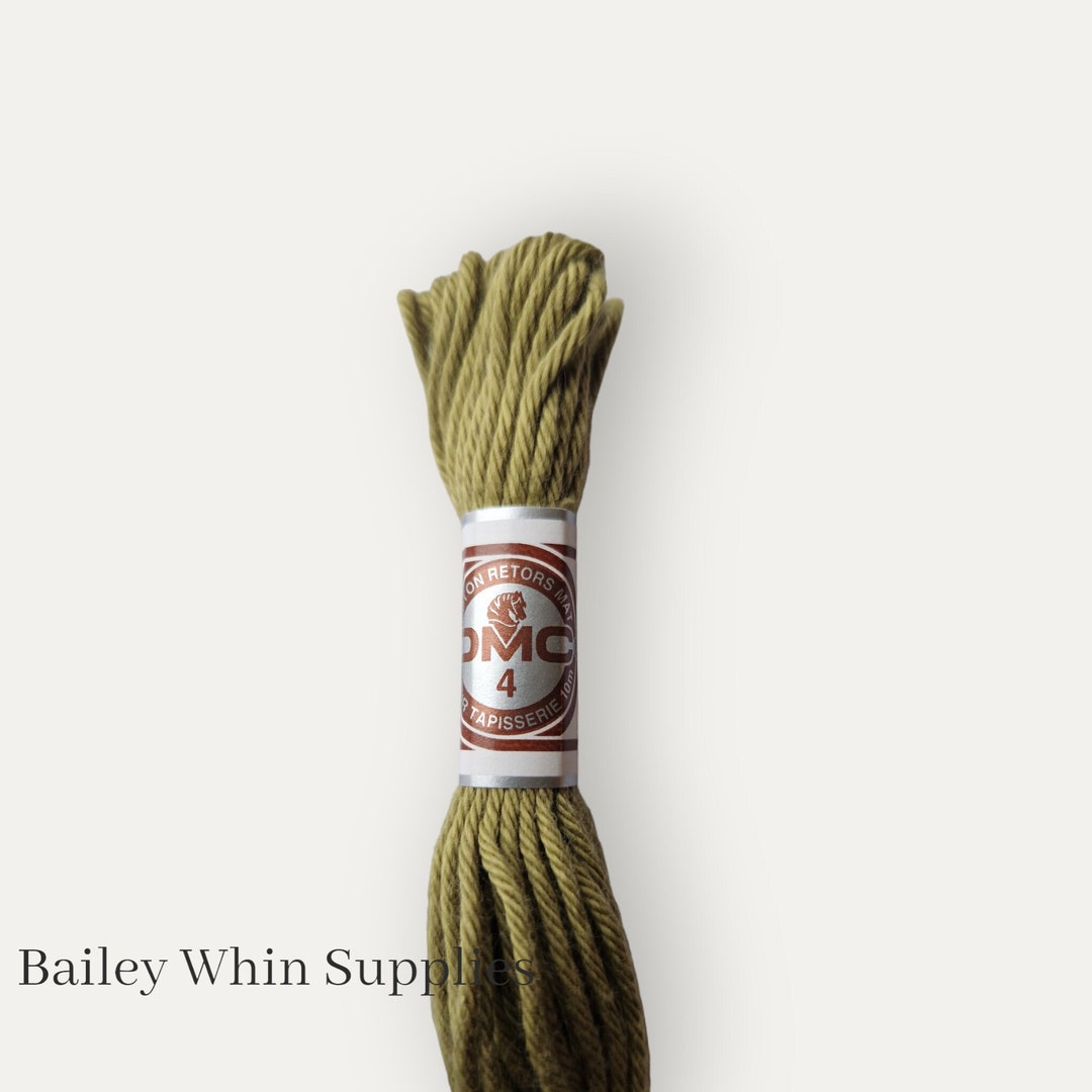 DMC 2012 Dark Green Soft Cotton Yarn, Retors Matte Needlepoint Tapestry ...