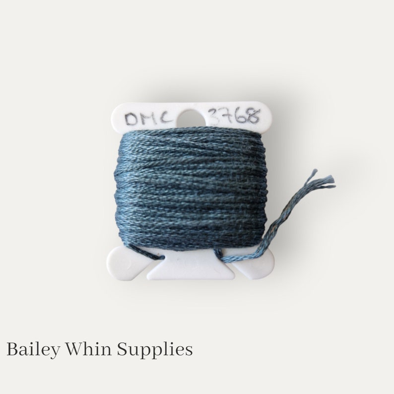 DMC 3768 Dark Blue Stranded Cotton Thread for Hand Embroidery or Cross ...