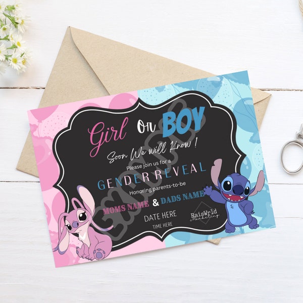 Lilo and Stitch Gender Reveal - Etsy