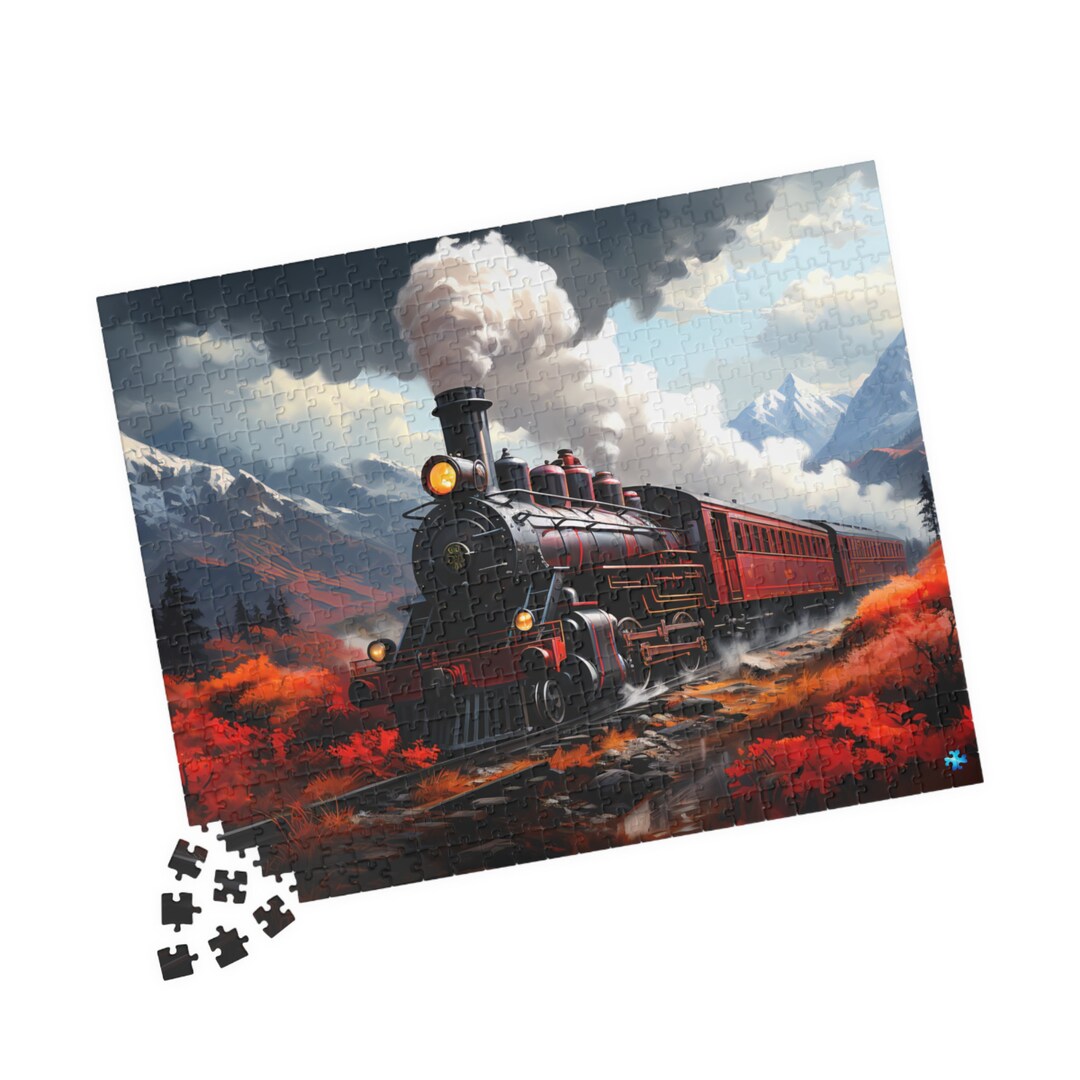 Steam Train Puzzle 252, 500-piece - Etsy