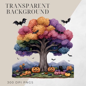 Rainbow Colors Halloween Clipart, Bright Colorful Pumpkin Graphics,fall ...