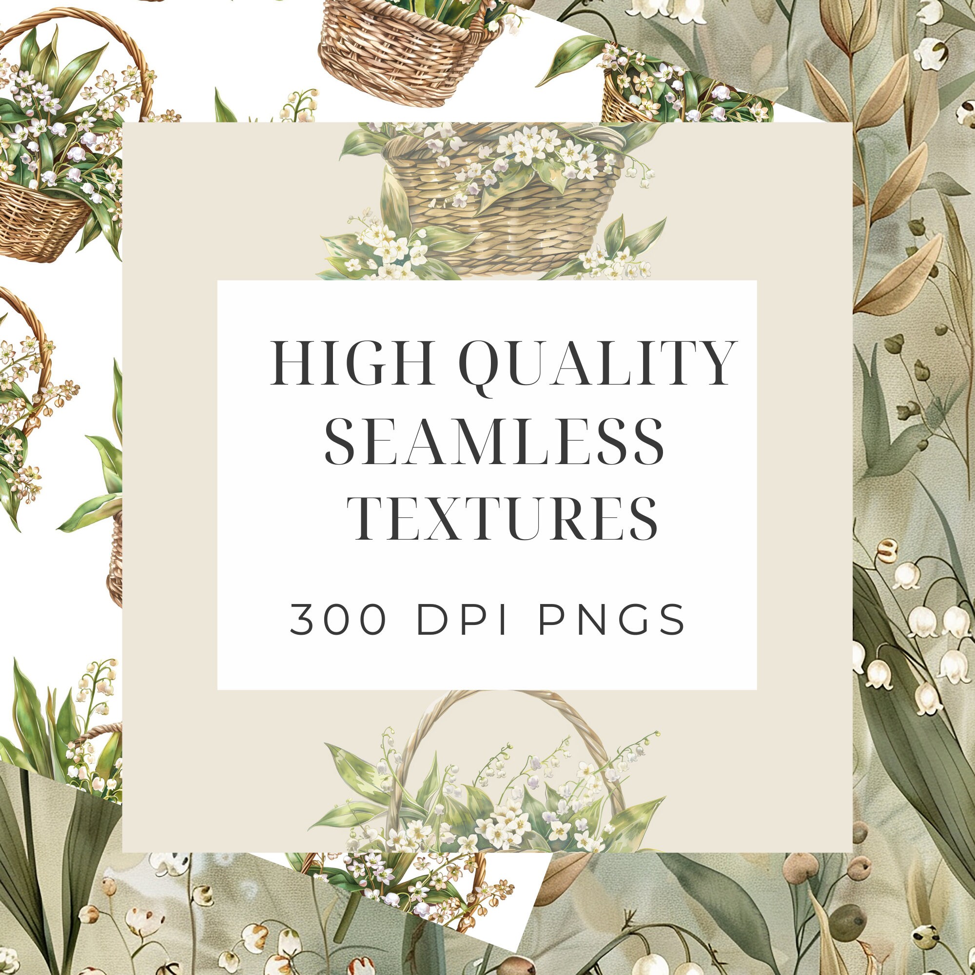 May Birth Flower Digital Paper, Gift for Mom Custom Spring Seamless ...