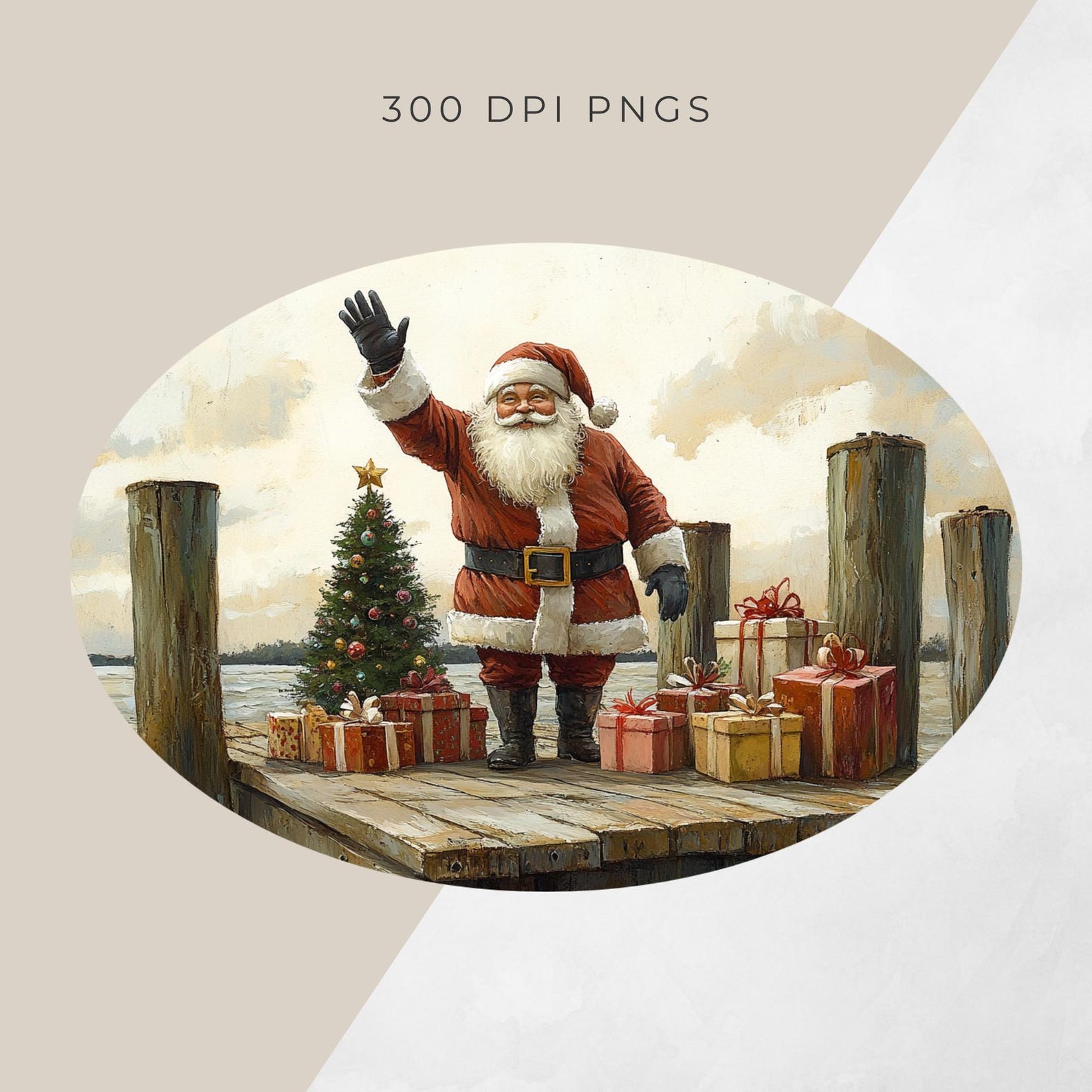 Cajun Santa Clipart, Southern Holiday Lousiana Crawfish Gumbo Beignets ...