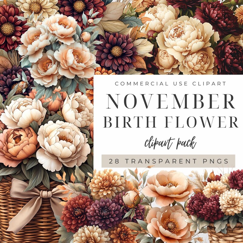 November Birthday Clipart - Etsy