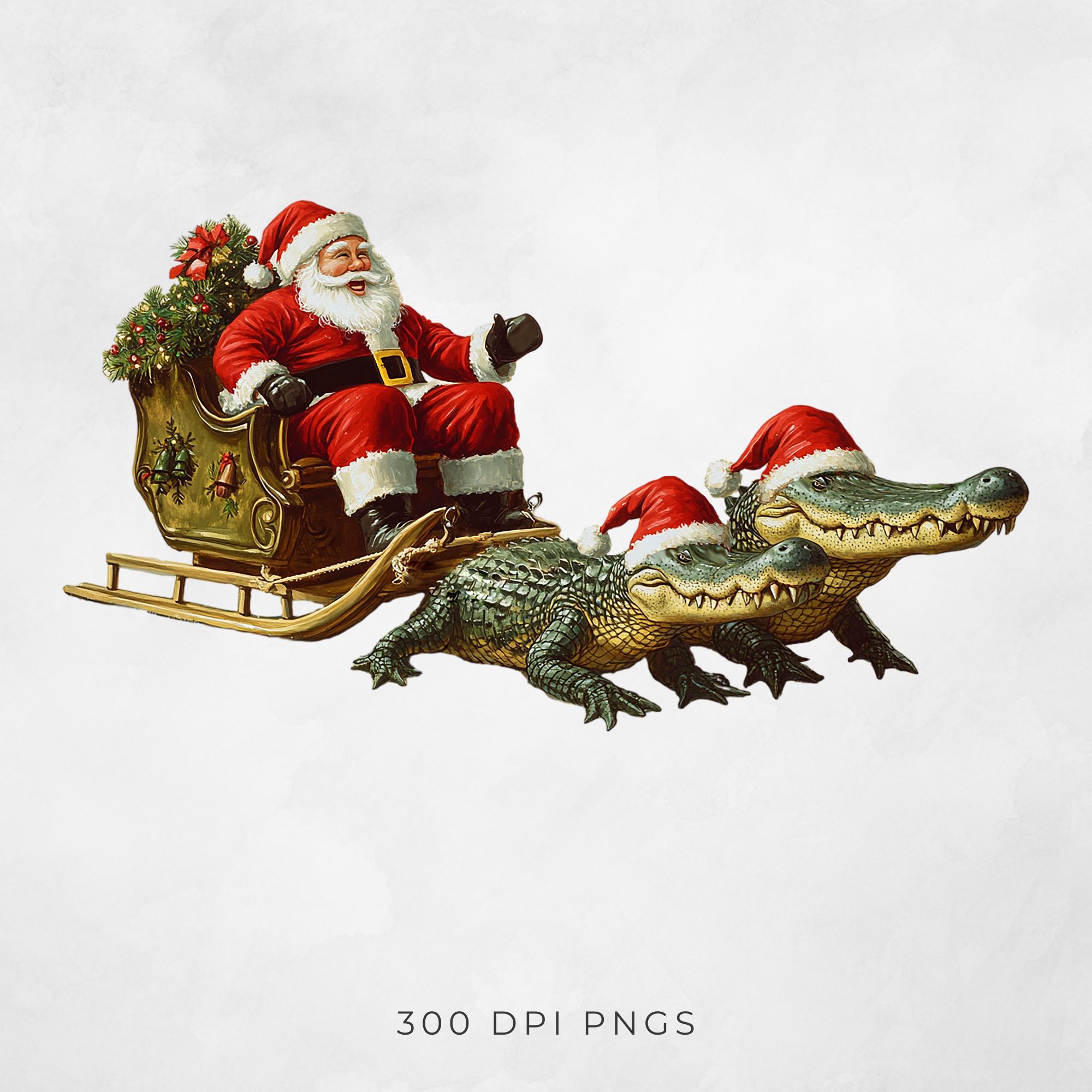 Cajun Santa Clipart, Southern Holiday Lousiana Crawfish Gumbo Beignets ...