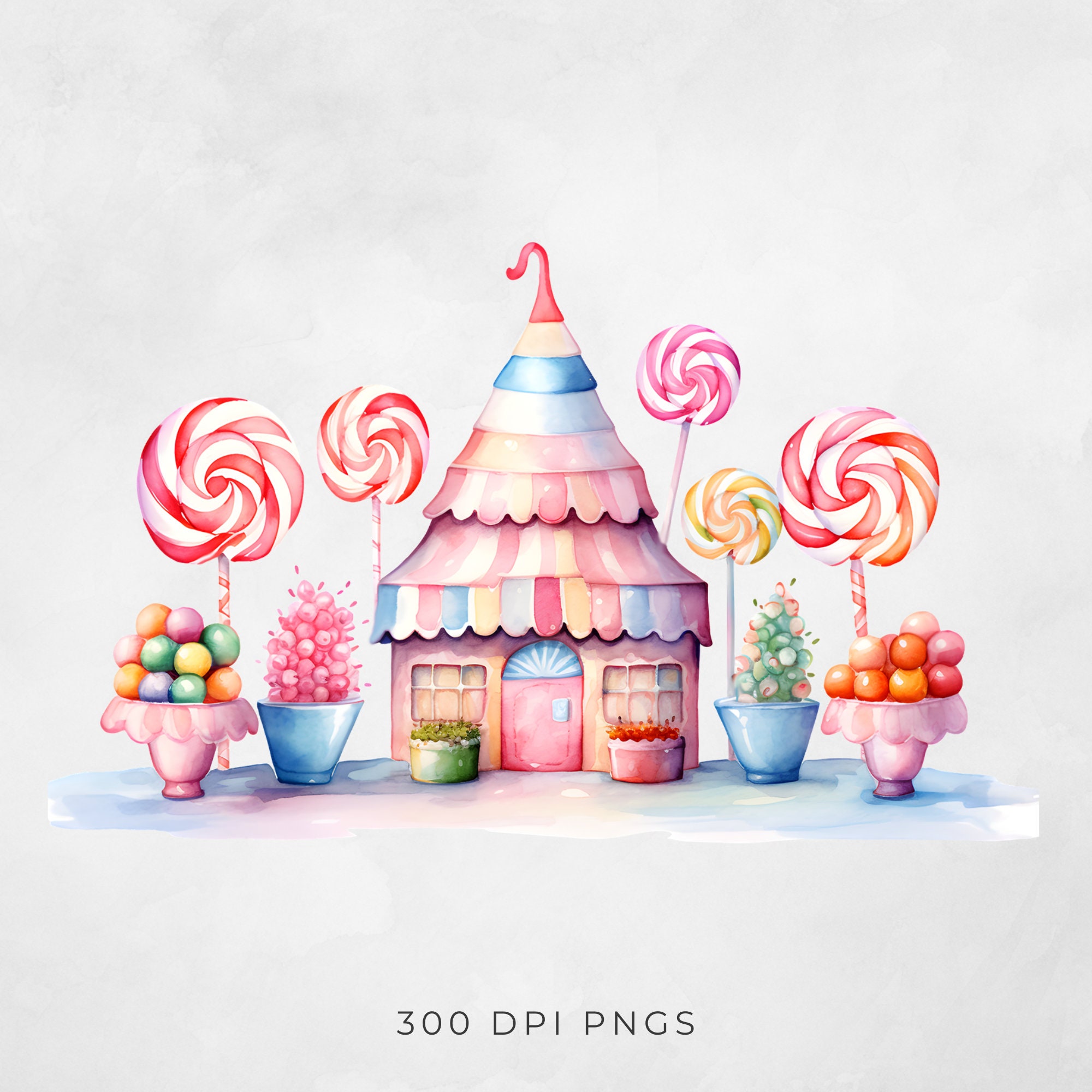 Christmas Candyland Clipart, Pastel Holiday Candy Theme Decor, Elf ...