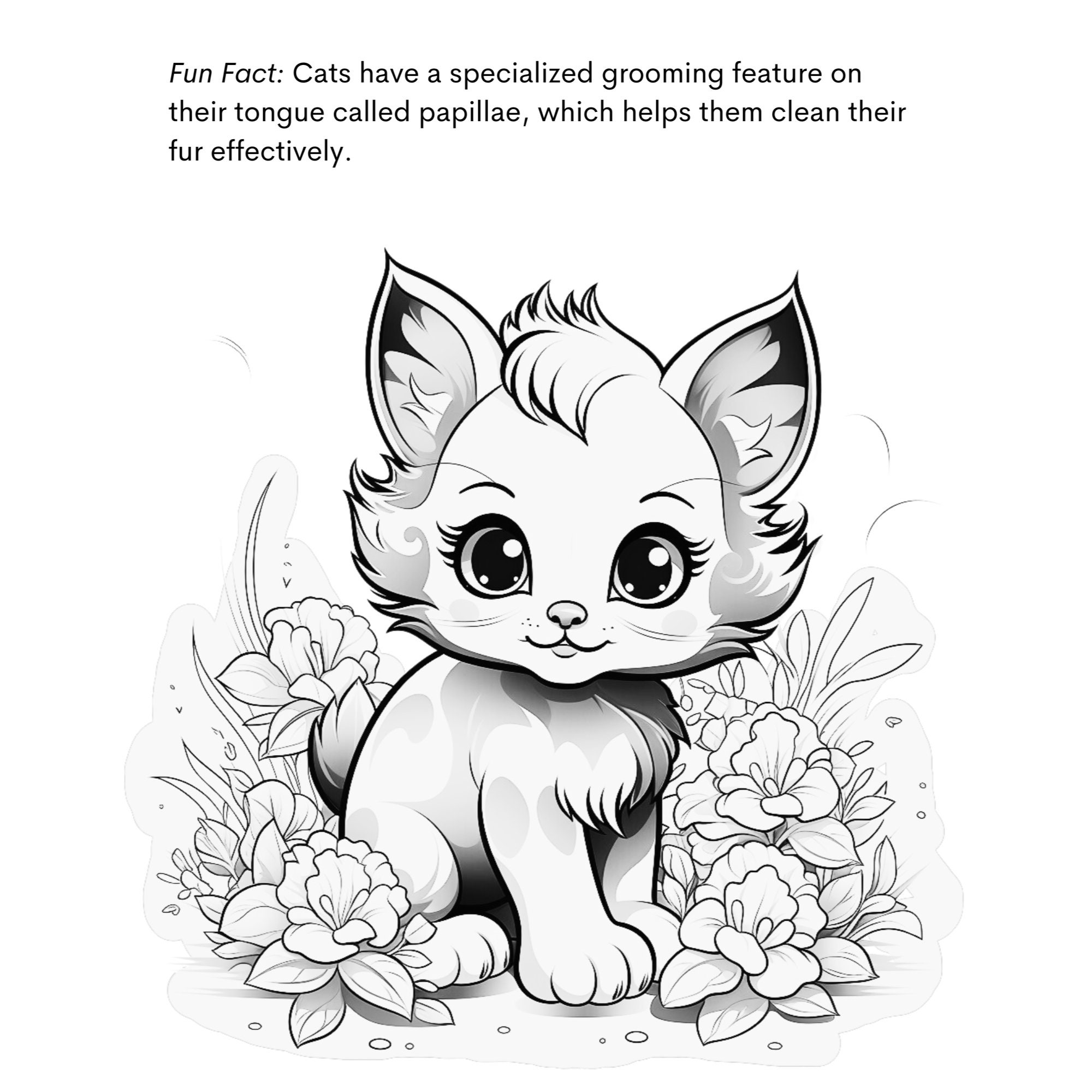 Ink & Paws Kitten and Cat Printable Coloring Pages Kids Coloring Book ...