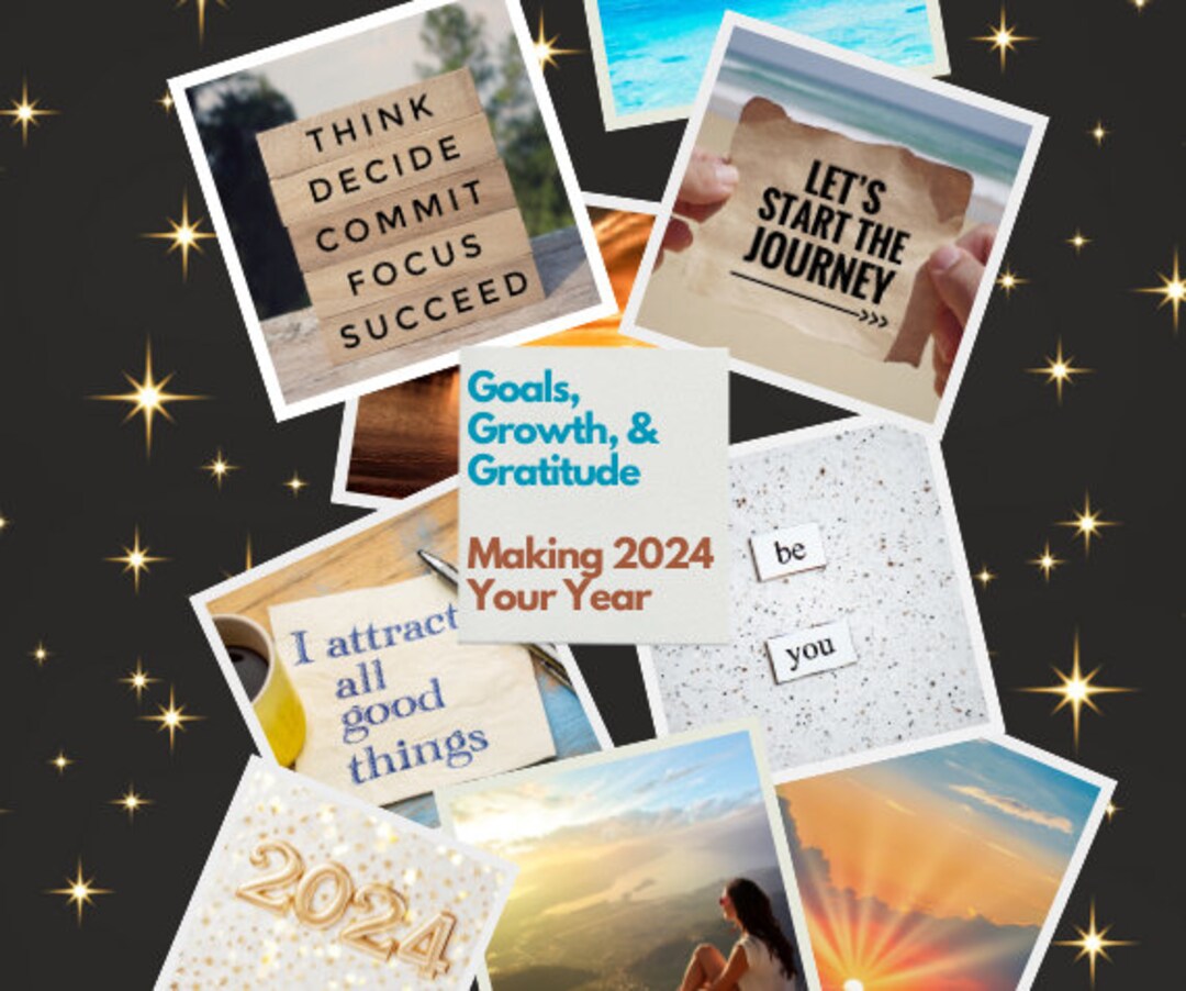 Goals Growth Gratitude New Year New You 2024 Planner Manifesting-your ...