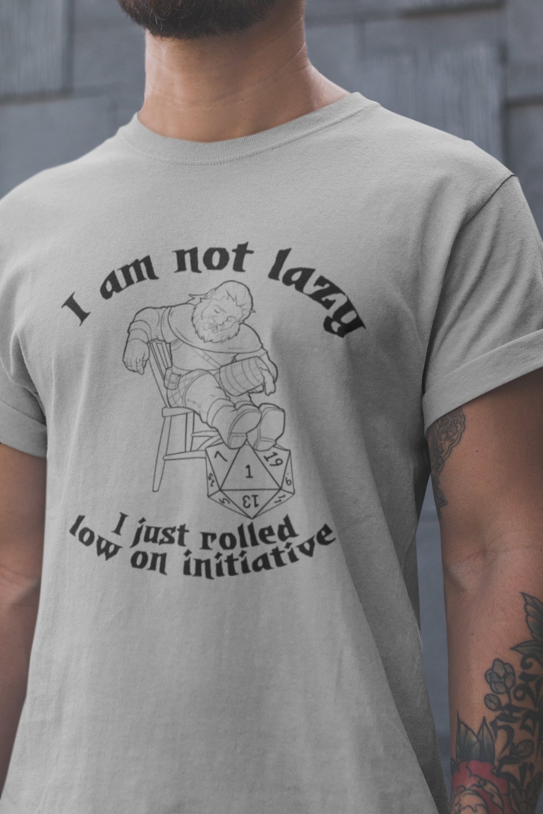 Dungeons and Dragons Unisex T-shirt Lazy Dwarf Dnd Dice - Etsy UK