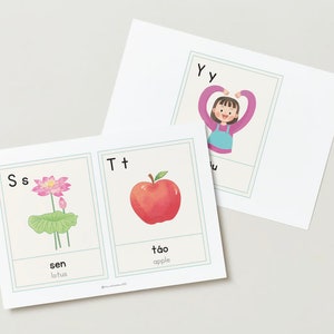 ABC Flashcard (vietnamese - English) - Etsy