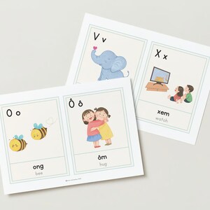 ABC Flashcard (vietnamese - English) - Etsy