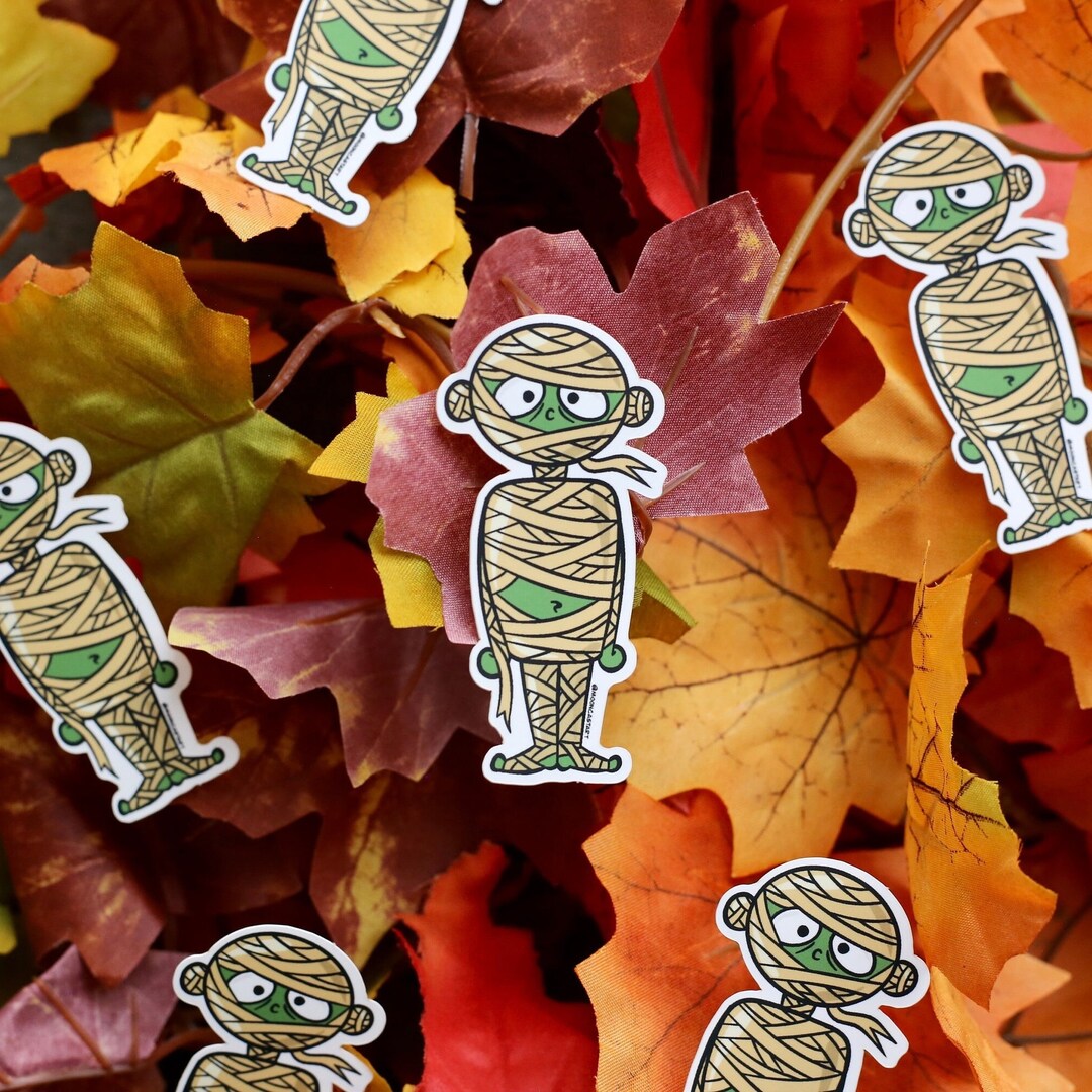 Undead Mummy Vinyl Sticker | Halloween Sticker | Spooky Season Decor - Etsy