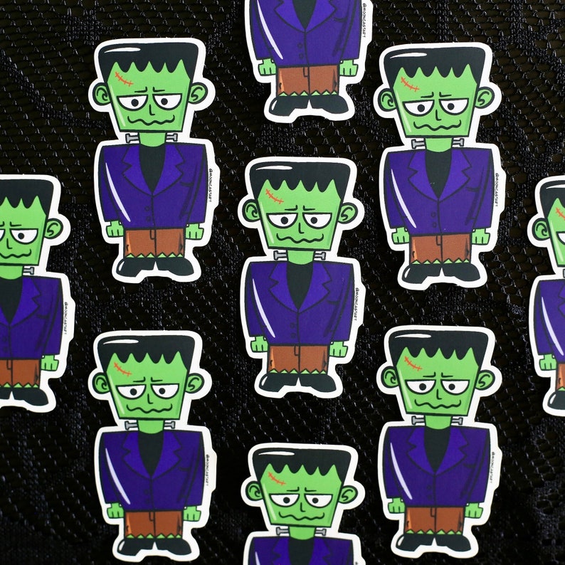 Friendly Frankenstein Vinyl Sticker | Halloween Sticker | Spooky Season ...