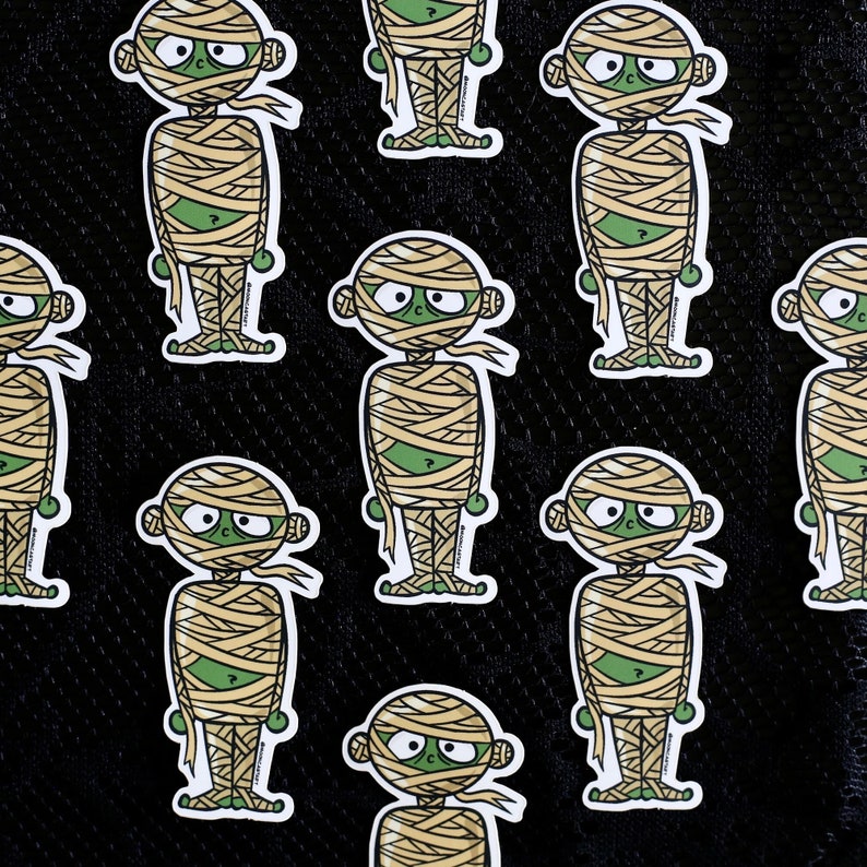 Undead Mummy Vinyl Sticker | Halloween Sticker | Spooky Season Decor - Etsy