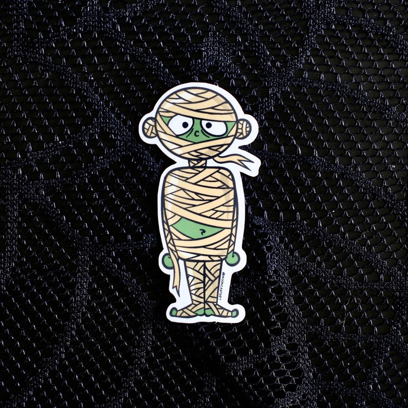 Undead Mummy Vinyl Sticker Halloween Sticker Spooky Season Decor - Etsy
