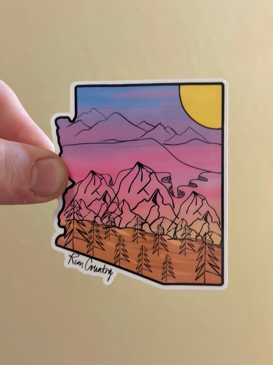 Arizona Sunset Rim Country Sticker - Etsy