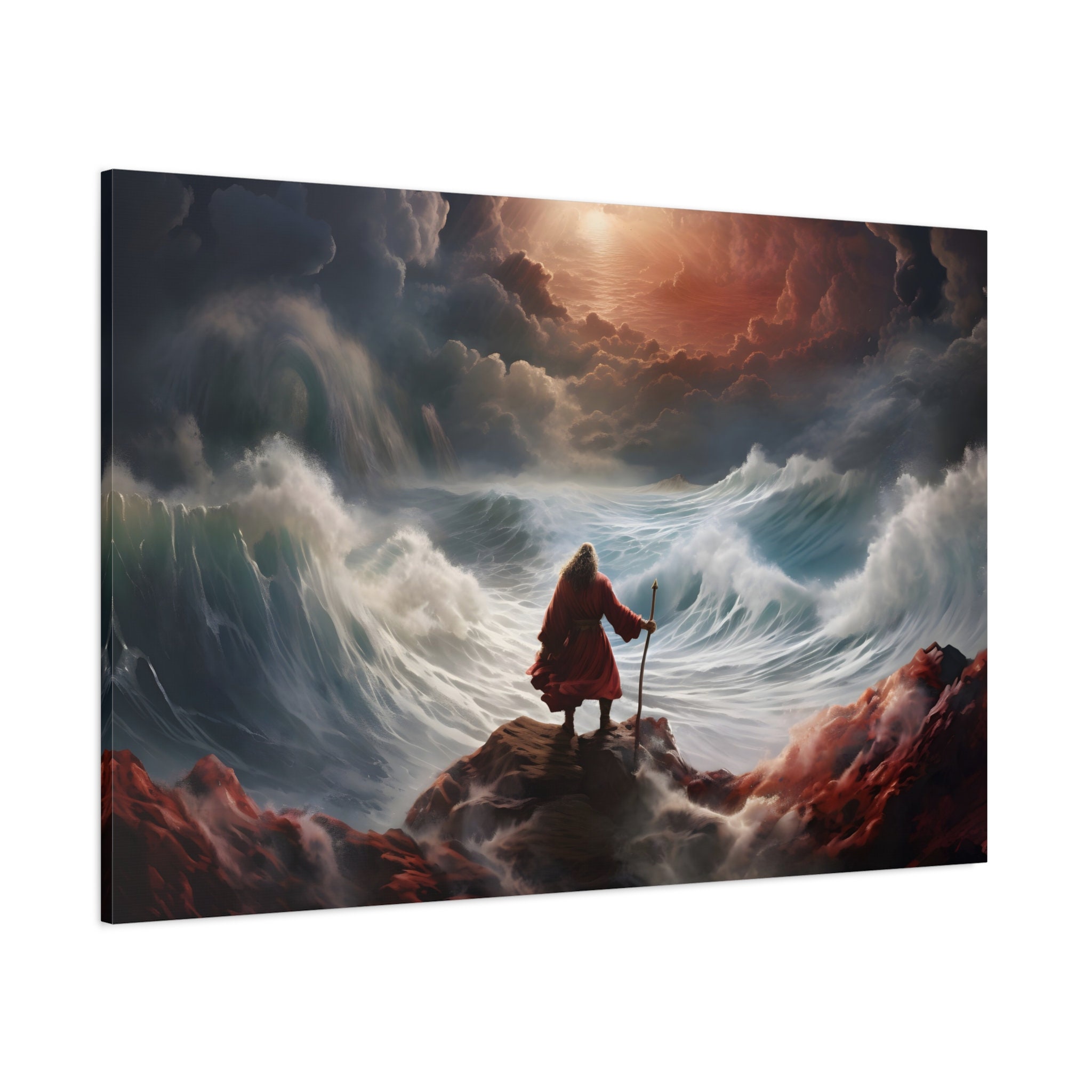 Moses Canvas Wall Art, the Red Sea, Wall Art, Canvas Wall Art, Wall Art ...