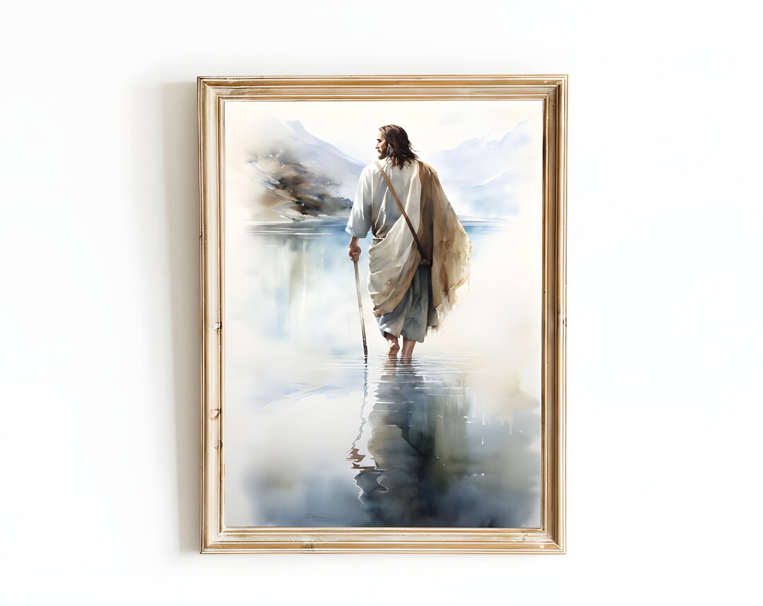 Peace Be Still | Jesus Wall Art | Digital Download | Jesus Walking on ...