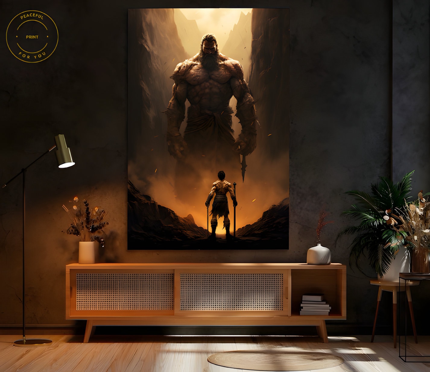 David Vs. Goliath, Goliath, Wall Art, Canvas Wall Art, Wall Art Canvas ...