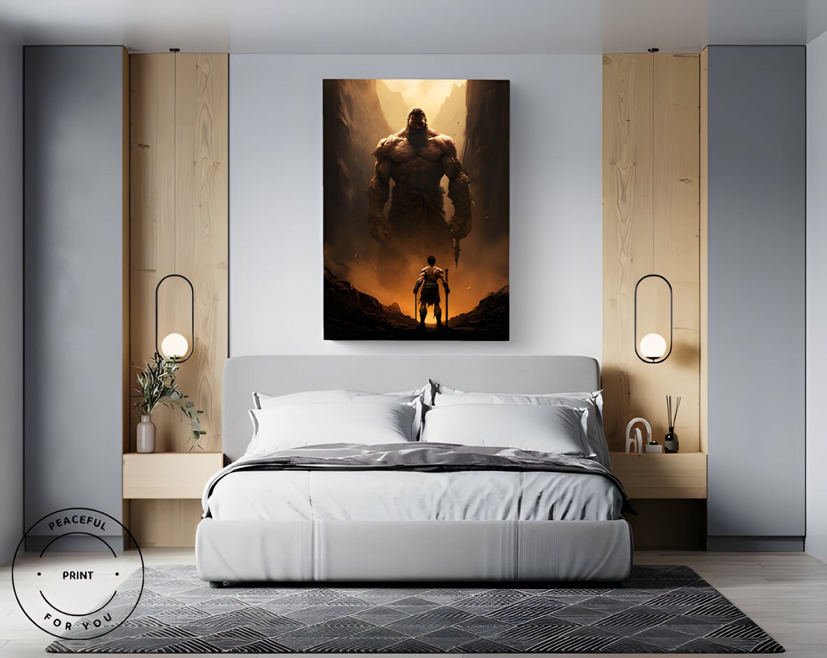 David Vs. Goliath, Goliath, Wall Art, Canvas Wall Art, Wall Art Canvas ...