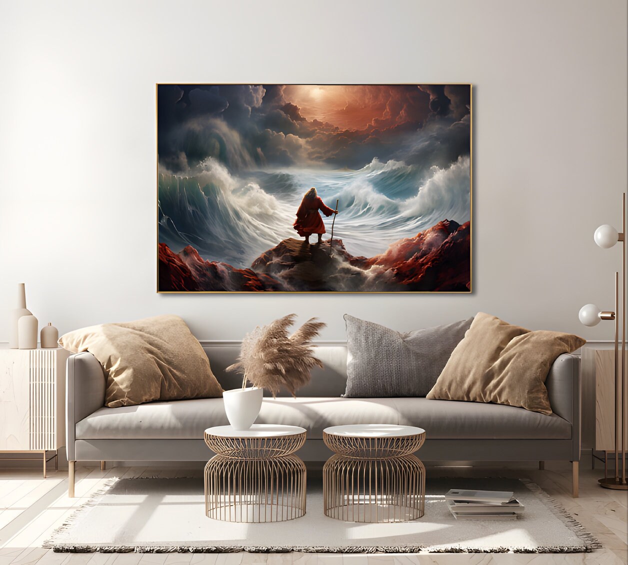 Moses Print Art, Moses Parting the Red Sea DIGITAL DOWNLOAD Moses Bible ...