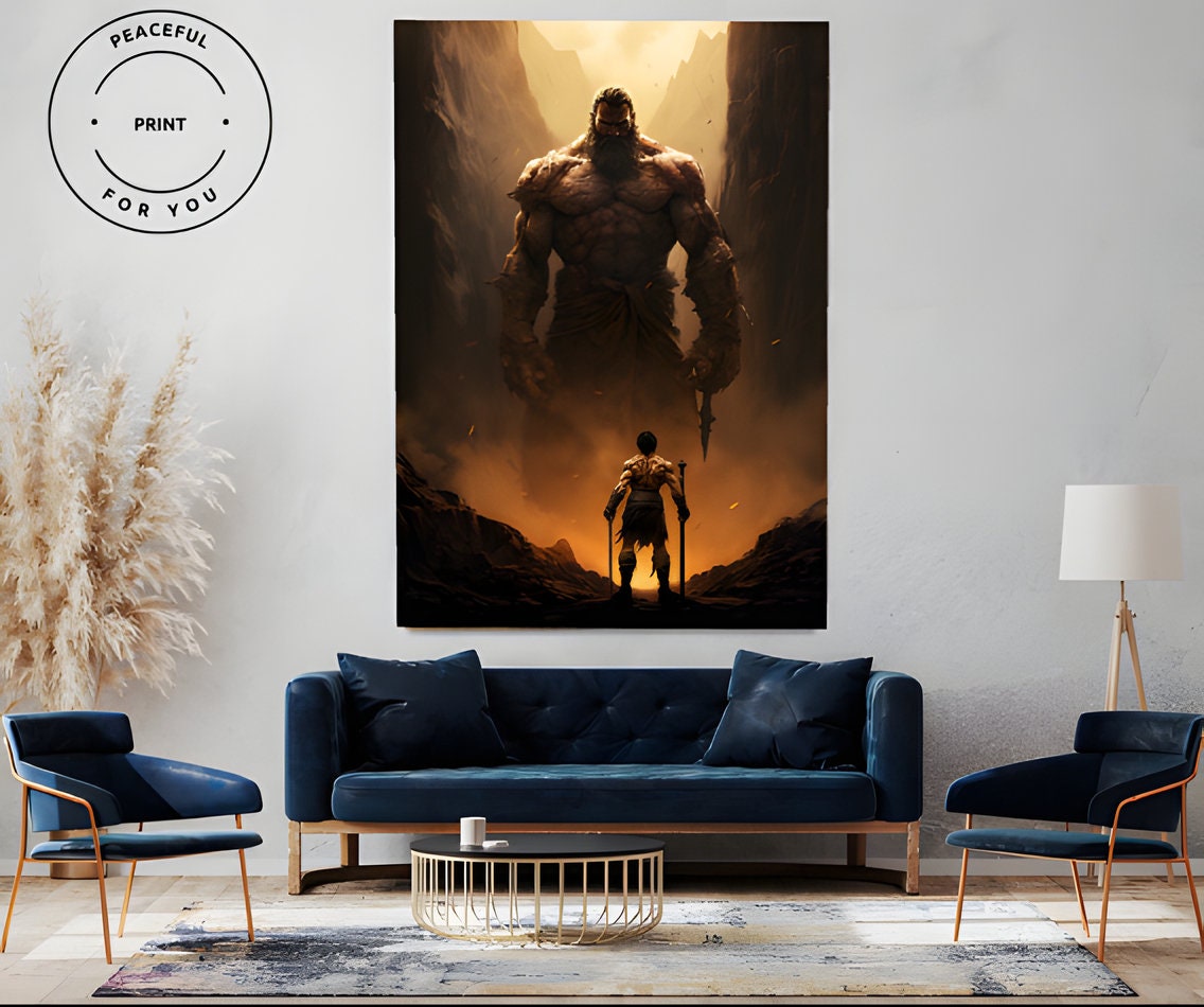 David Vs. Goliath, Goliath, Wall Art, Canvas Wall Art, Wall Art Canvas ...